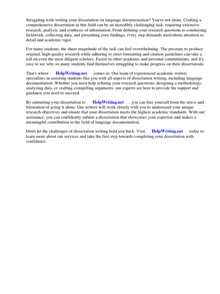 Dissertation Language Documentation | PDF | Metadata | Thesis
