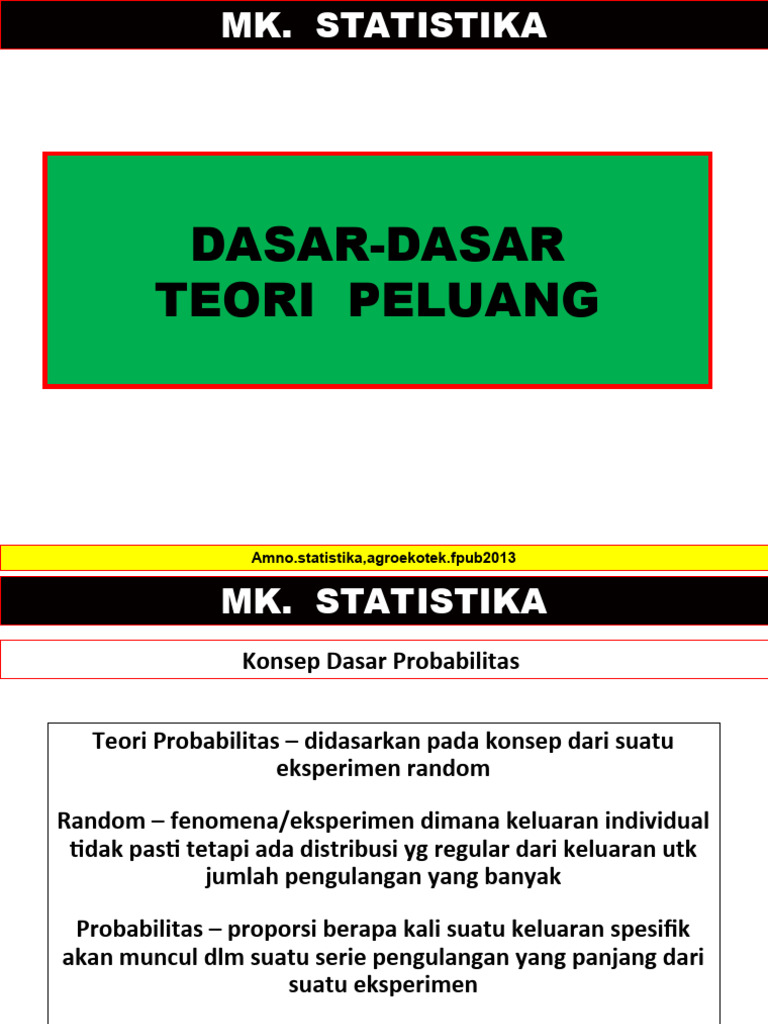 6 Dan 7. Teori Peluang Nerisa | PDF | Metode & Bahan Ajar