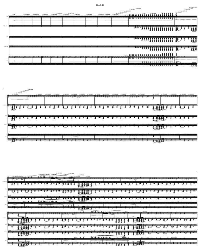 Rush E Sheet Music for Piano & More | PDF