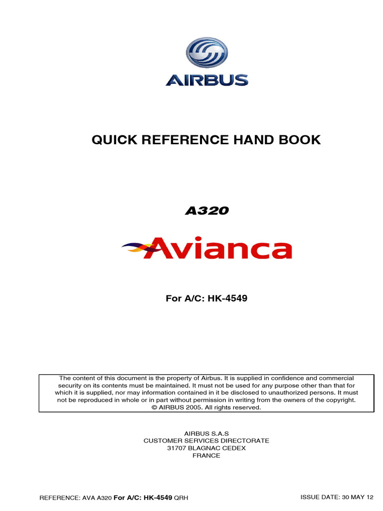 QRH A320 | PDF | Aerospace | Aircraft