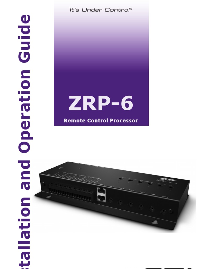 Manual ZRP 6 | PDF | Usb | Technical Support