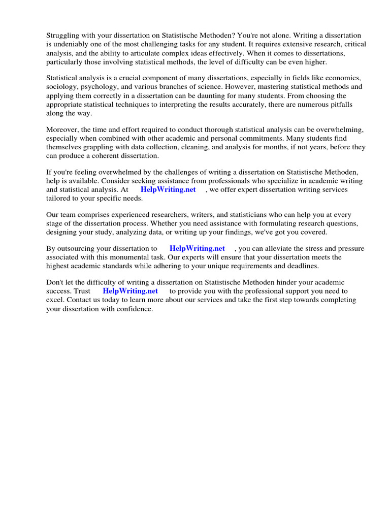 Dissertation Help for Statistical Methods | PDF | Time Series | Statistics