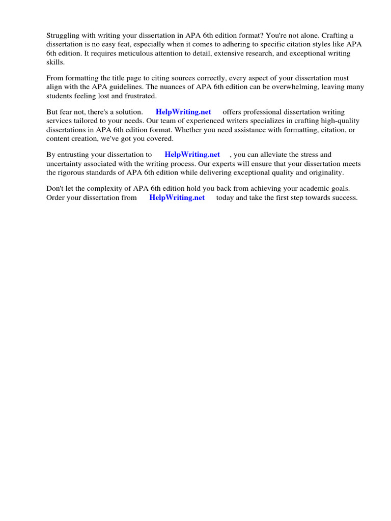 Reference Dissertation Apa 6th Edition Pdf