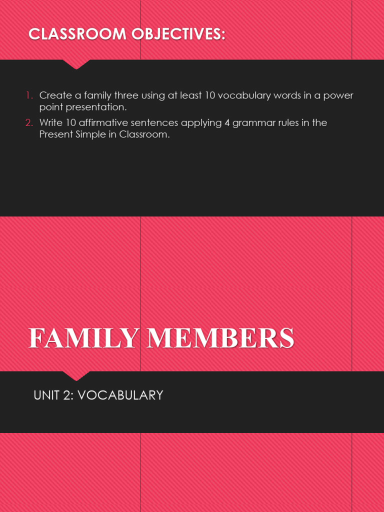 Present Simple Grammar and Vocabulary | PDF | Family | English Language