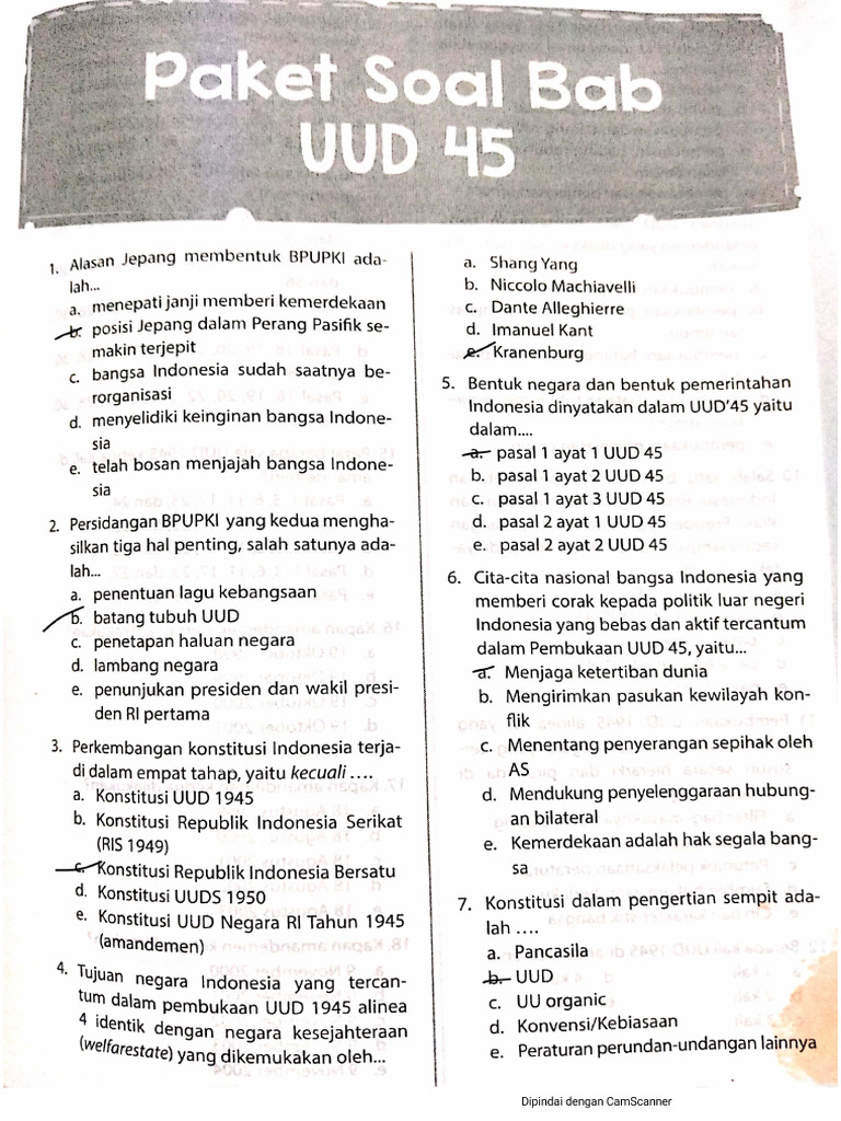 Soal UUD 1945 | PDF