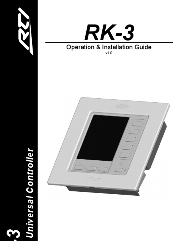 Manual RK3 | Touchscreen | Electromagnetic Interference | Free 30-day ...
