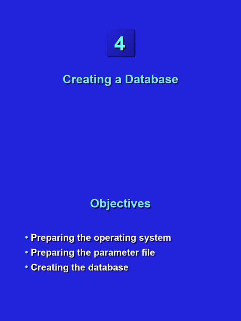 Oracle Database Creation Guide | PDF | Computer File | Databases