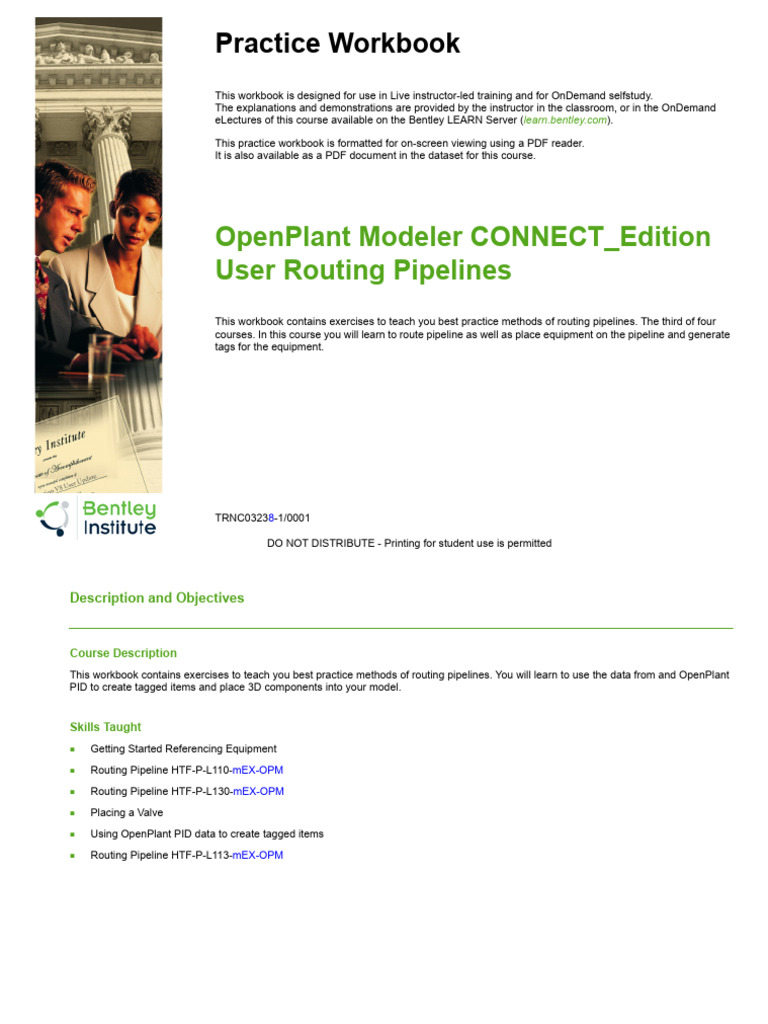 OpenPlant Modeler CONNECT Edition Routing Pipelines Metric TRNC03238 ...