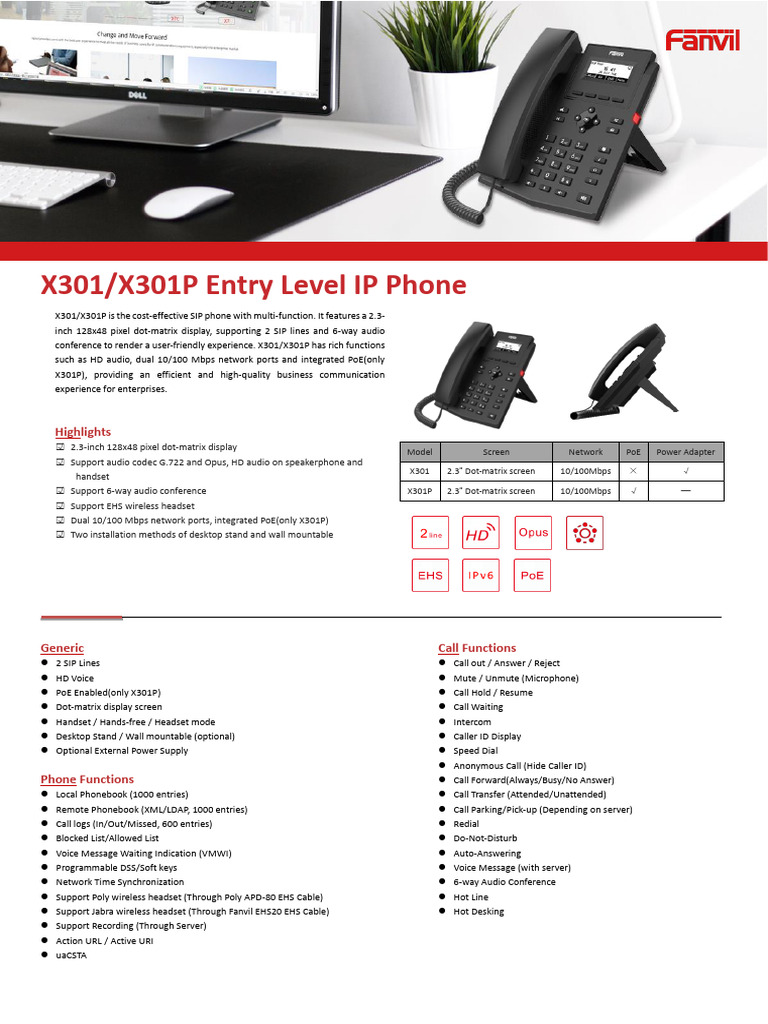 Fanvil X301 | PDF | Computer Network | Computer Networking