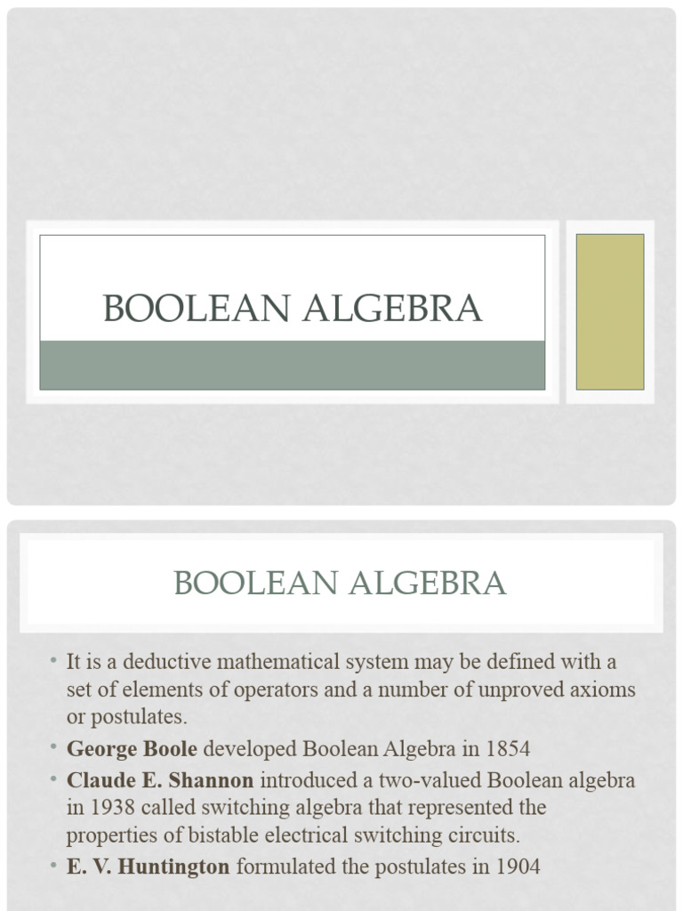 3 Boolean Algebra | PDF | Boolean Algebra | Teaching Mathematics