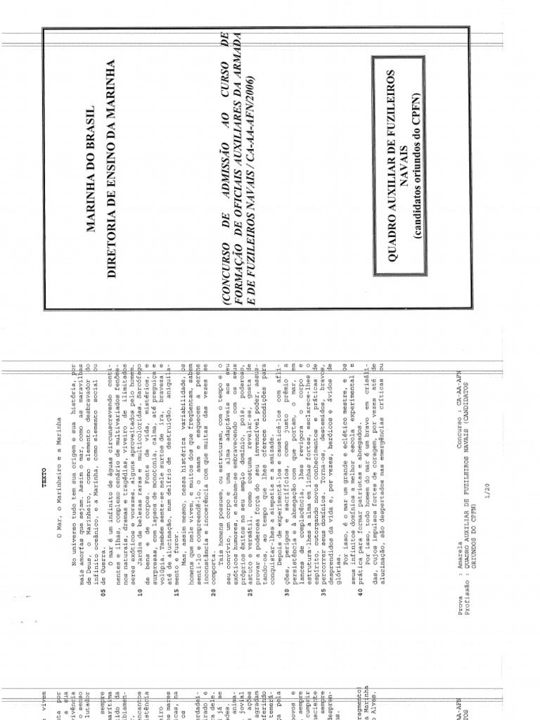 Prova 2006 CFN Amarela | PDF