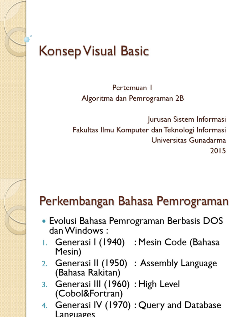 Konsep Visual Basic | PDF