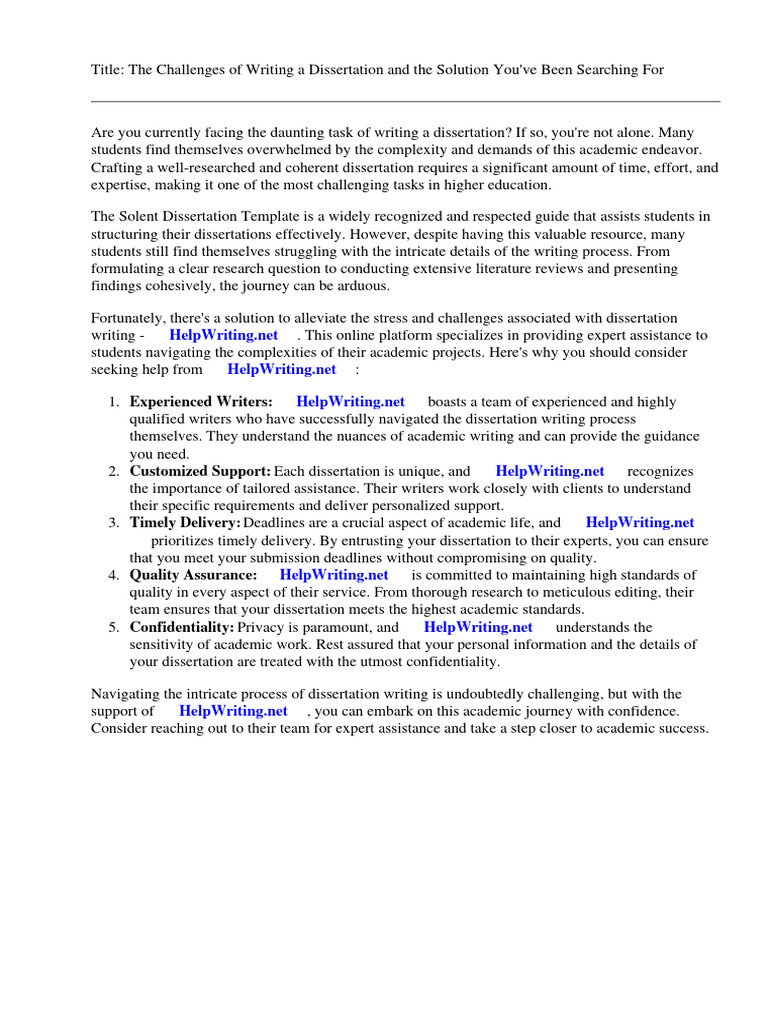 Dissertation Writing Challenges Explained | PDF | Business | Social Science