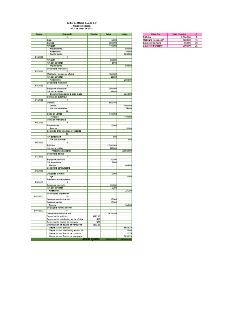 Balance General de La Flor de México S.A. | PDF | Servicios financieros ...