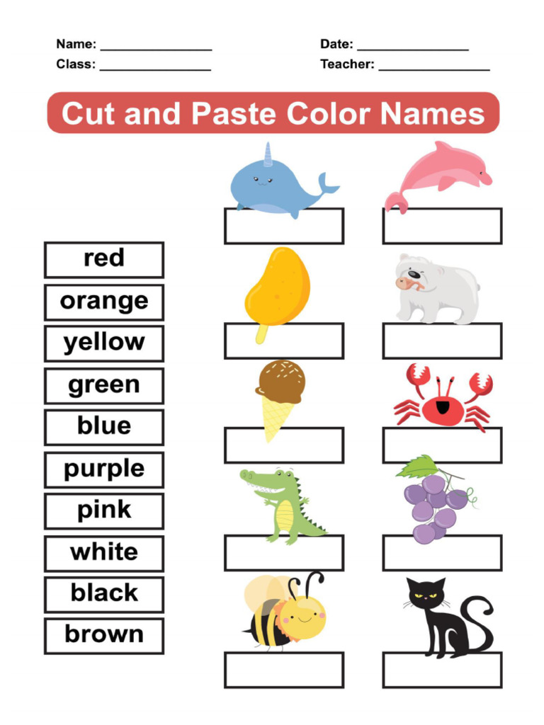 Colors Worksheet | PDF
