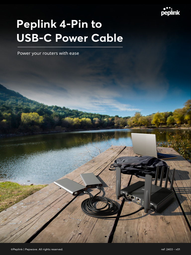 Acw 791 Peplink 4-Pin To Usb-C Power Cable Guide | PDF | Battery Charger | Computer Engineering