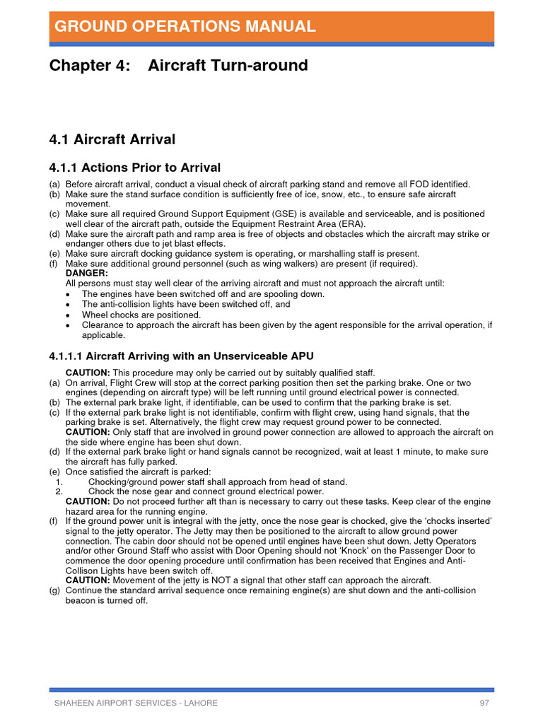 GOM - Aircraft Turnaround | PDF | Door | Landing Gear