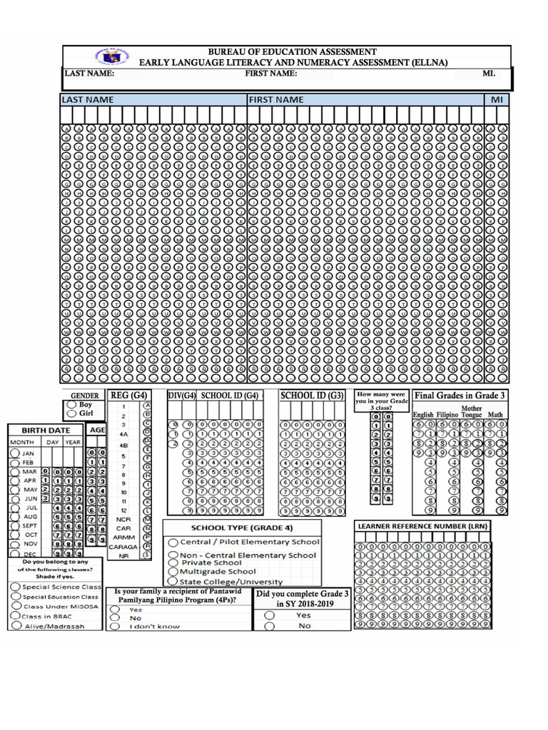 ELLNA ANSWER SHEET FINAL - Docx filename-UTF-8 AL | PDF