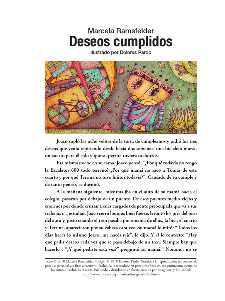 Joaco y sus deseos incumplidos | PDF