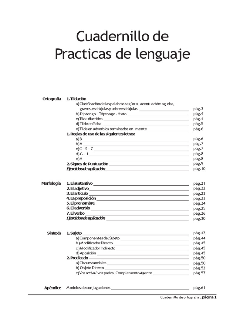 Cuadernillo Practicas de Lenguaje 2024 | PDF | Morfología Lingüística | Sintaxis