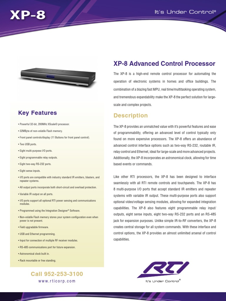 Cutsheet xp8 | PDF | Input/Output | Usb
