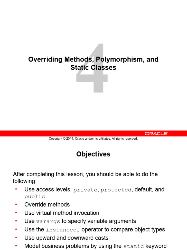 Oracle 04 Pdf Method Computer Programming Class Computer Programming