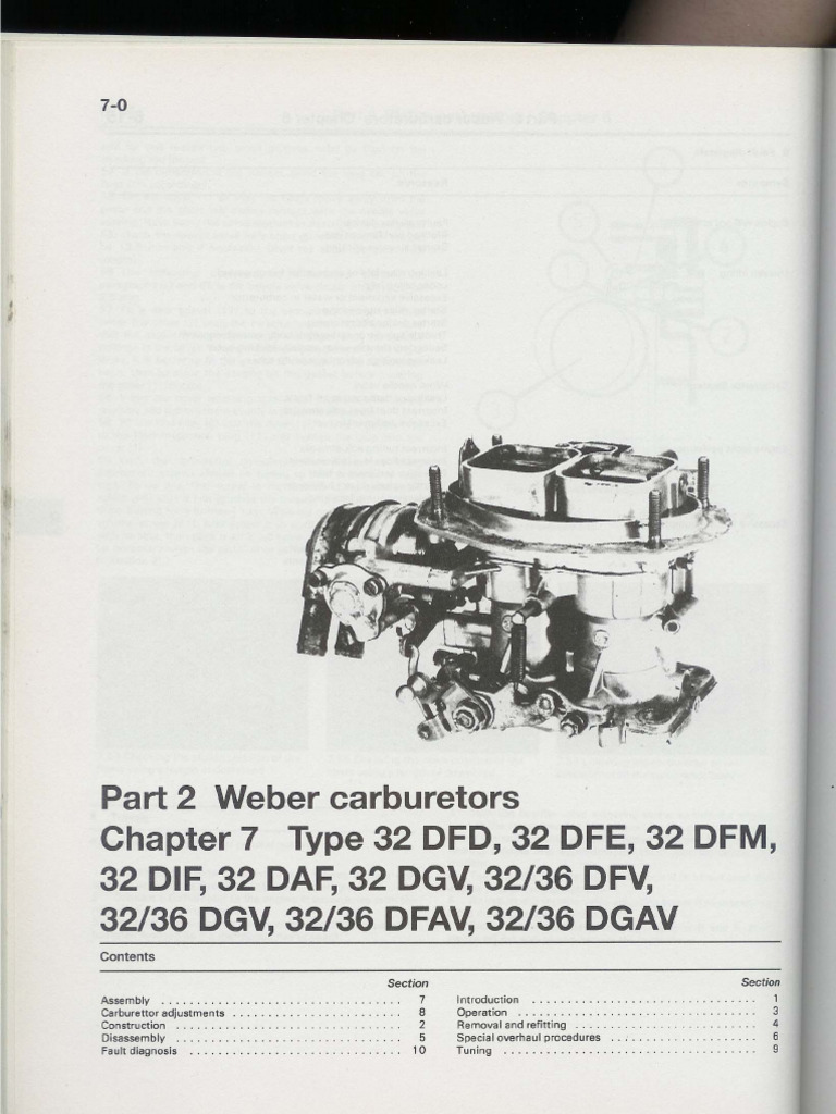 32-36 Weber Manual | PDF