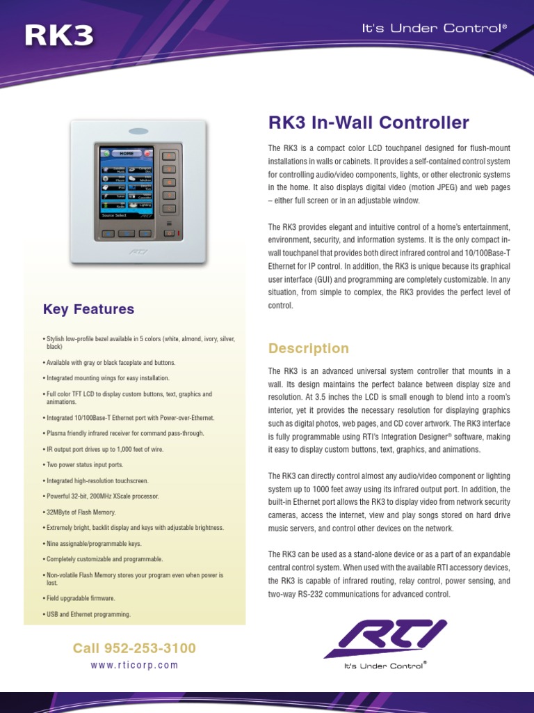 Cutsheet rk3 | PDF | Touchscreen | Liquid Crystal Display
