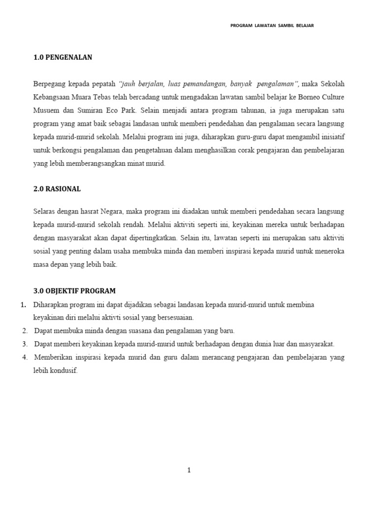 Lawatan Sambil Belajar SKMT | PDF | Kesehatan Holistik