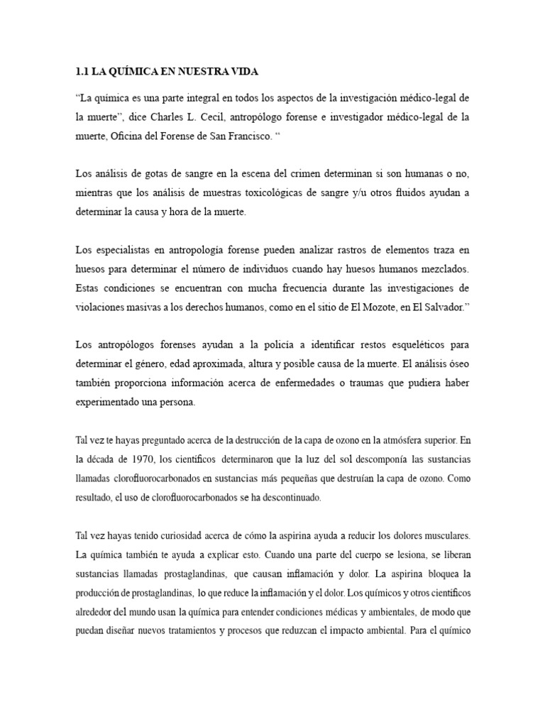 qUIMICA 1 SEXTO | PDF | Experimentar | Química