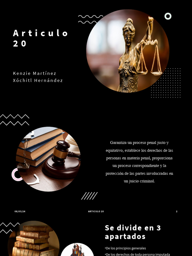 Derechos Penales: Artículo 20 México | PDF