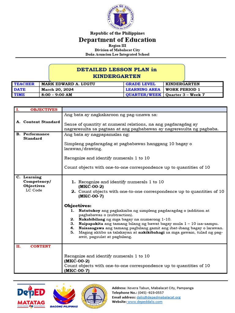 Cot3 DLP Lugtu Markedward | PDF | Learning