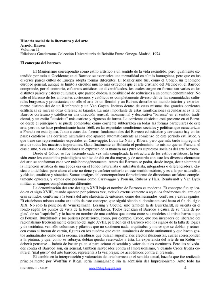 Textos Barroco Xvii-Xviii | Descargar gratis PDF | Barroco | Renacimiento