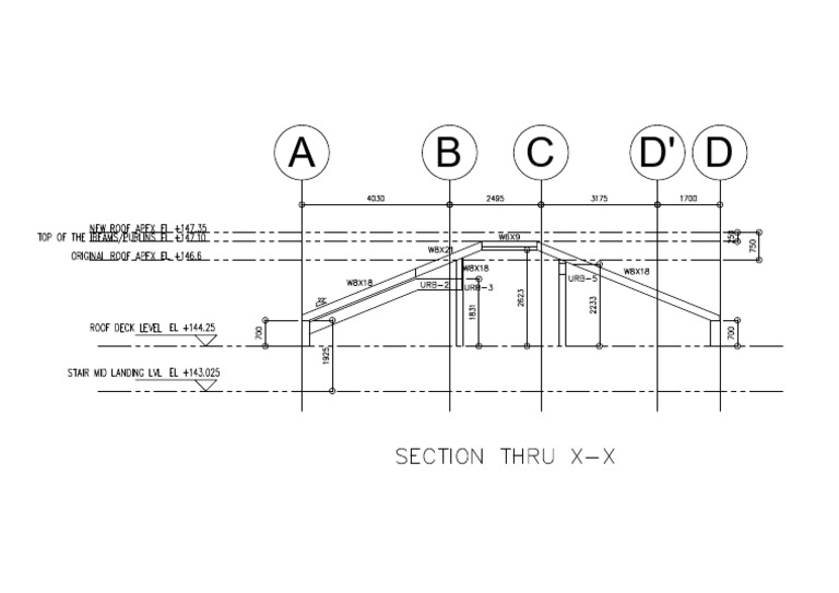 Roof Beams Elevation | PDF