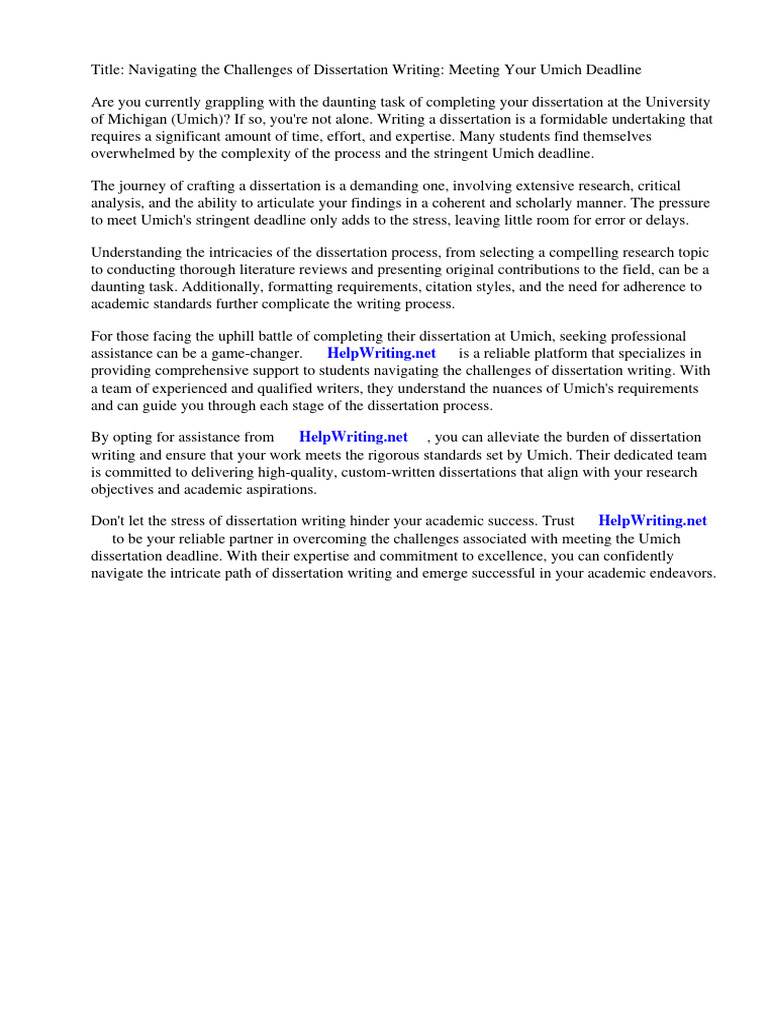 Umich Dissertation Help Guide | PDF | Thesis | Essays