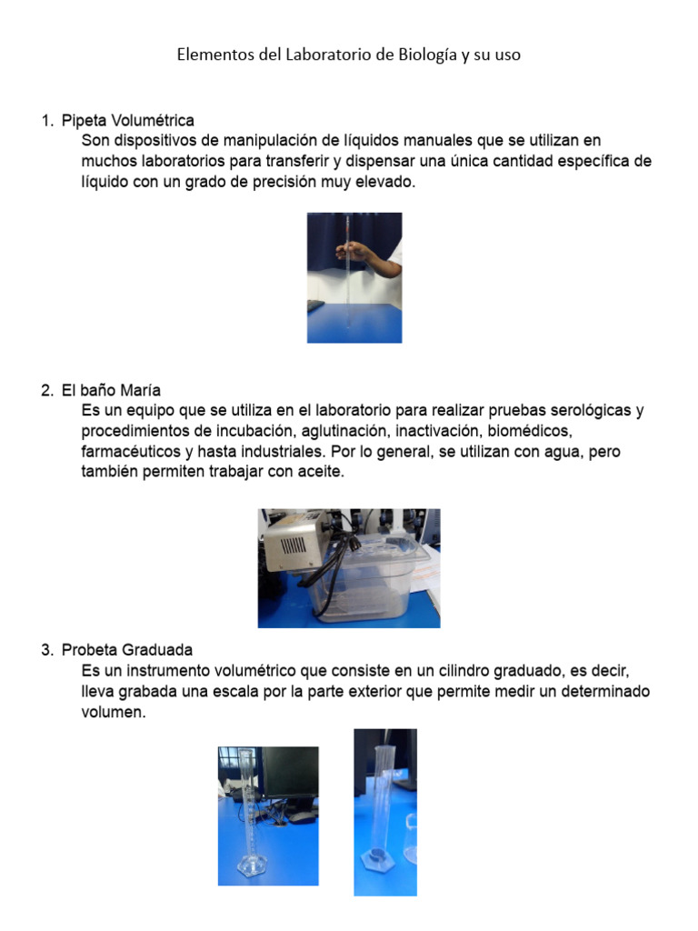 Elementos Esenciales de Laboratorio de Biología | PDF | Lentes | Filtración