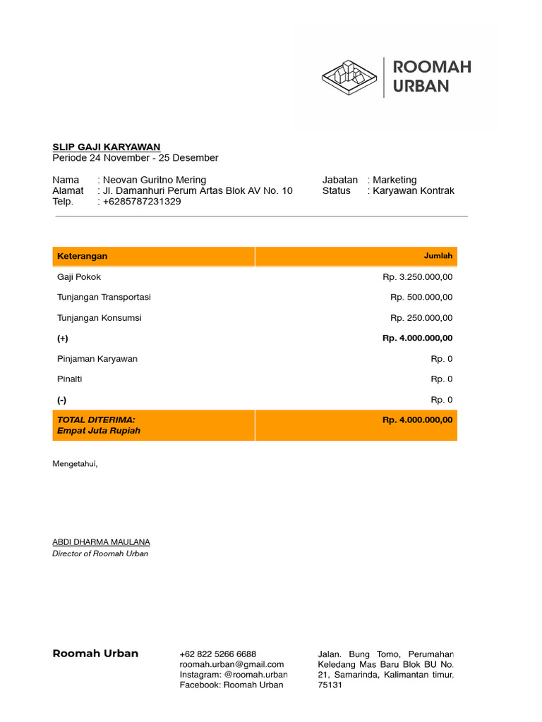Slip Gaji Neovan | PDF