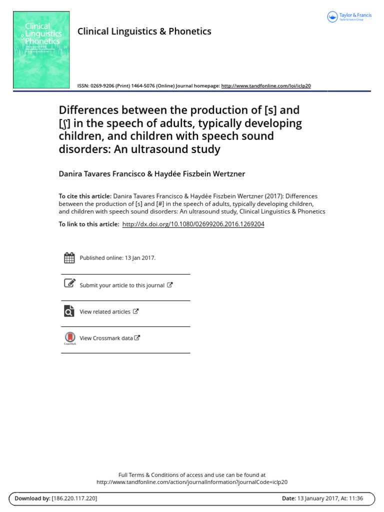 Francisco-Wertzner-2017-Differences Between The Production of S and ...