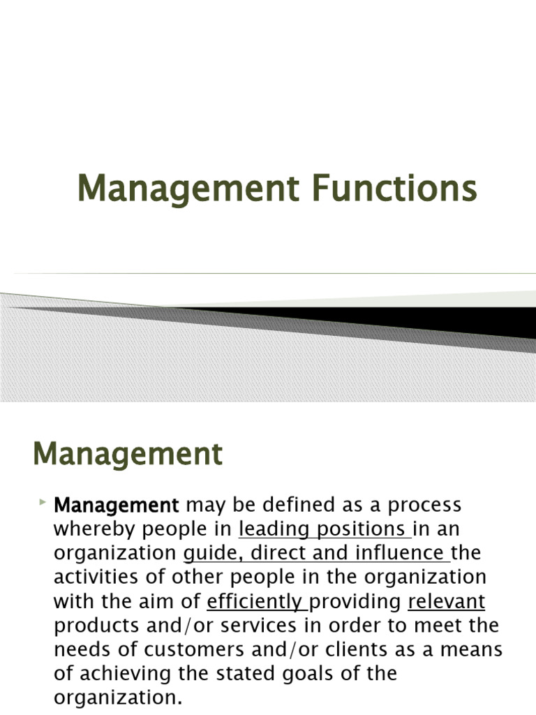 BUS 142 (2) Management Functions | PDF | Goal | Planning