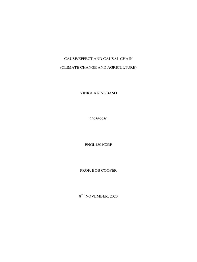 Cause-Effect and Causal Chain | PDF