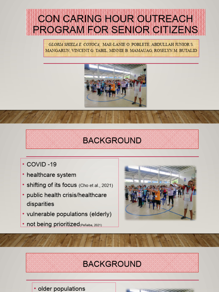 CON Caring Hour Outreach Program For Senior Citizens | PDF | Health ...