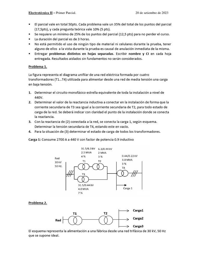 P1 - E2 - 092023 - Completo 3 | PDF | Energia electrica | Inductor
