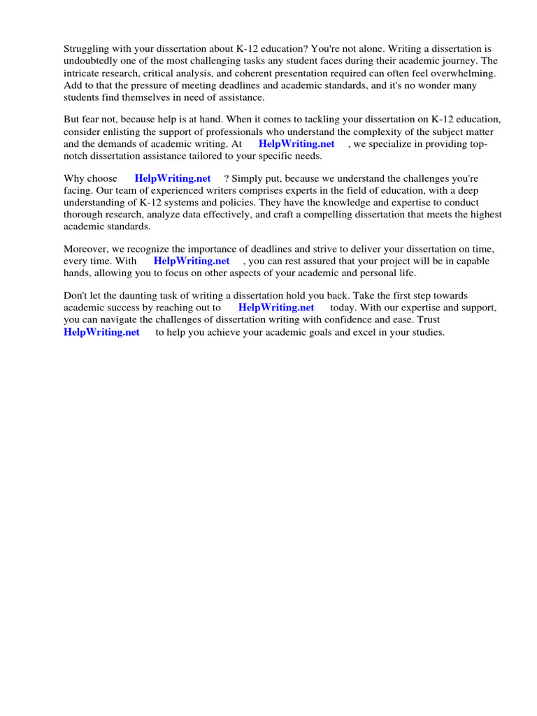Dissertation About K-12 | PDF | Curriculum | Teachers