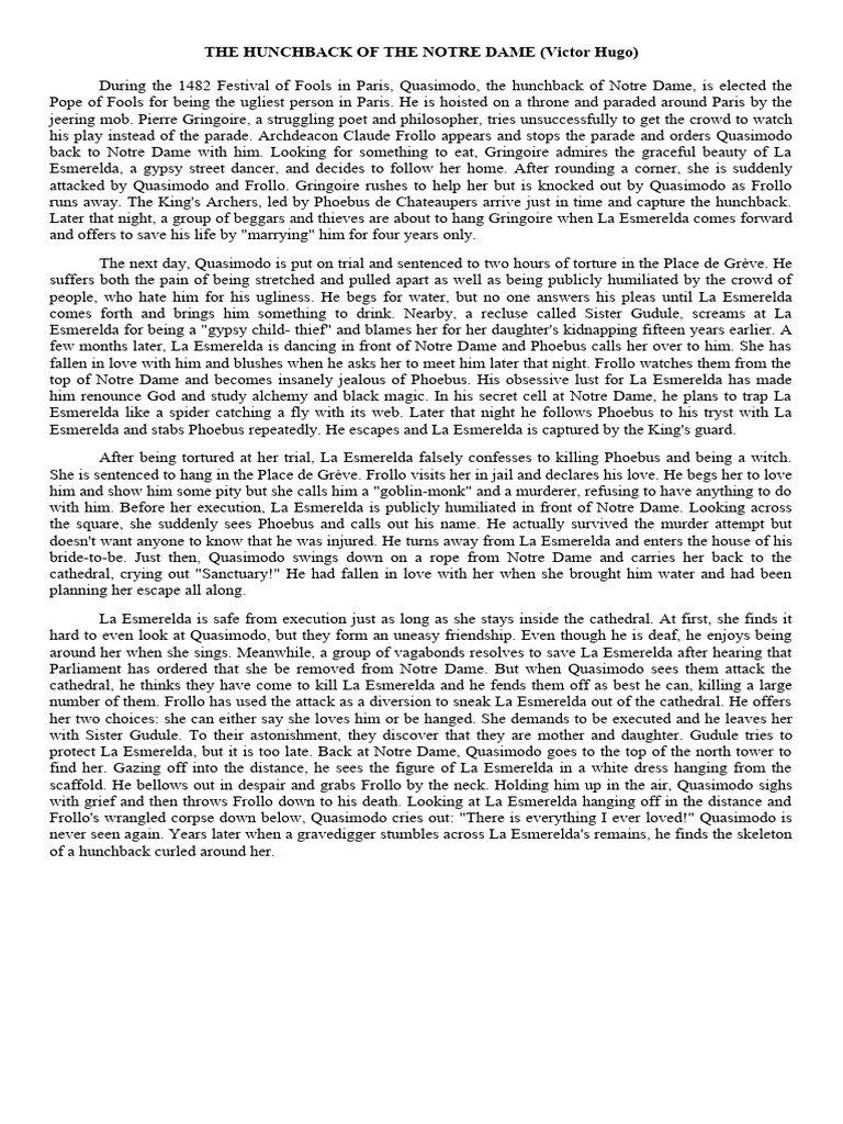 Hunchback NEW | PDF | Quasimodo | Claude Frollo