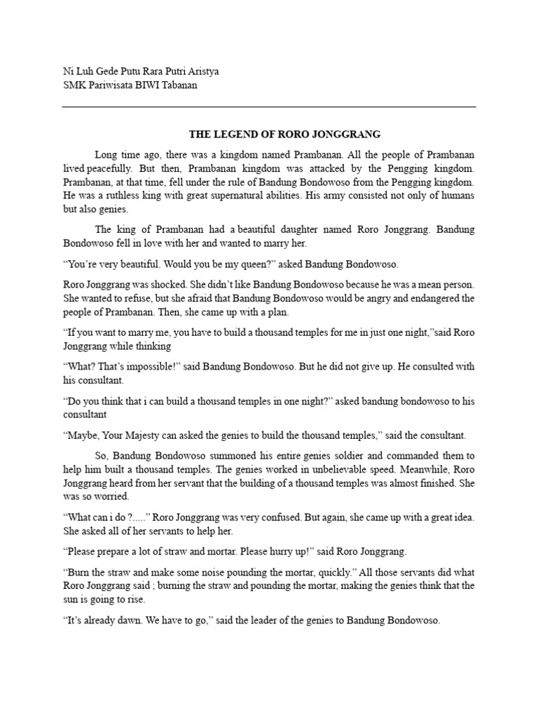 Contoh Teks Story Telling | PDF