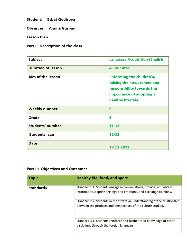 Lesson Plan ESBETQ | PDF | Lesson Plan | Motivational