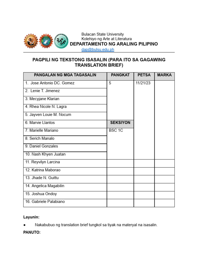 PID 101 Linggo 8 Kolaboratibong Gawain | PDF