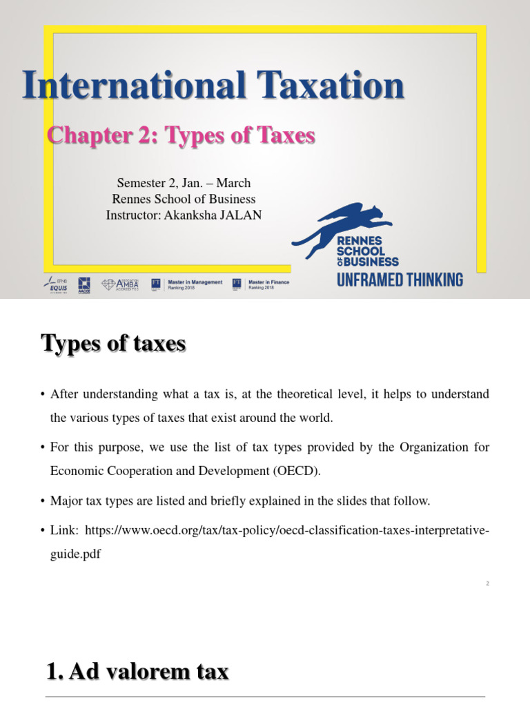 Chapter 2 - Types of Taxes | PDF | Taxes | Value Added Tax
