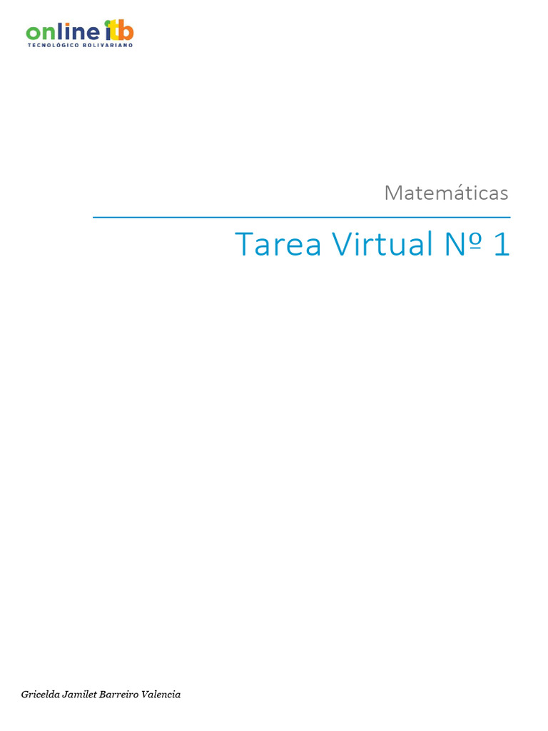 Tarea Virtual 1 Factorizacion | PDF