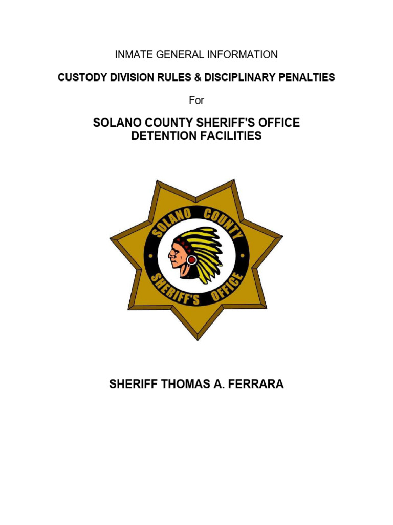 Inmate Rule Book - July - 2021 | PDF | Prison | Mail